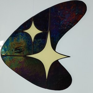 Atomic Boomerang Stained Glass Suncatcher (made to Order) - Etsy