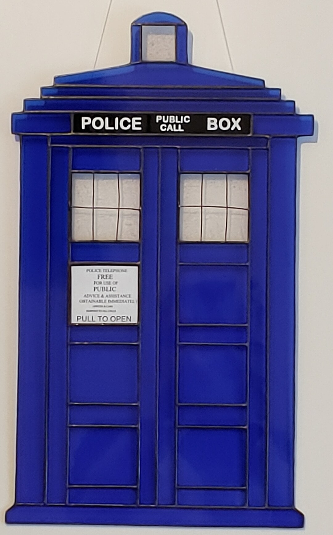 Police Box Stained Glass Suncatcher made to Order - Etsy