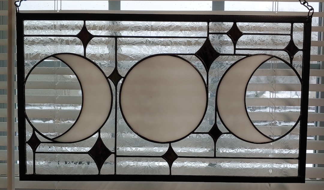Moon Phase Stained Glass (made to Order) - Etsy