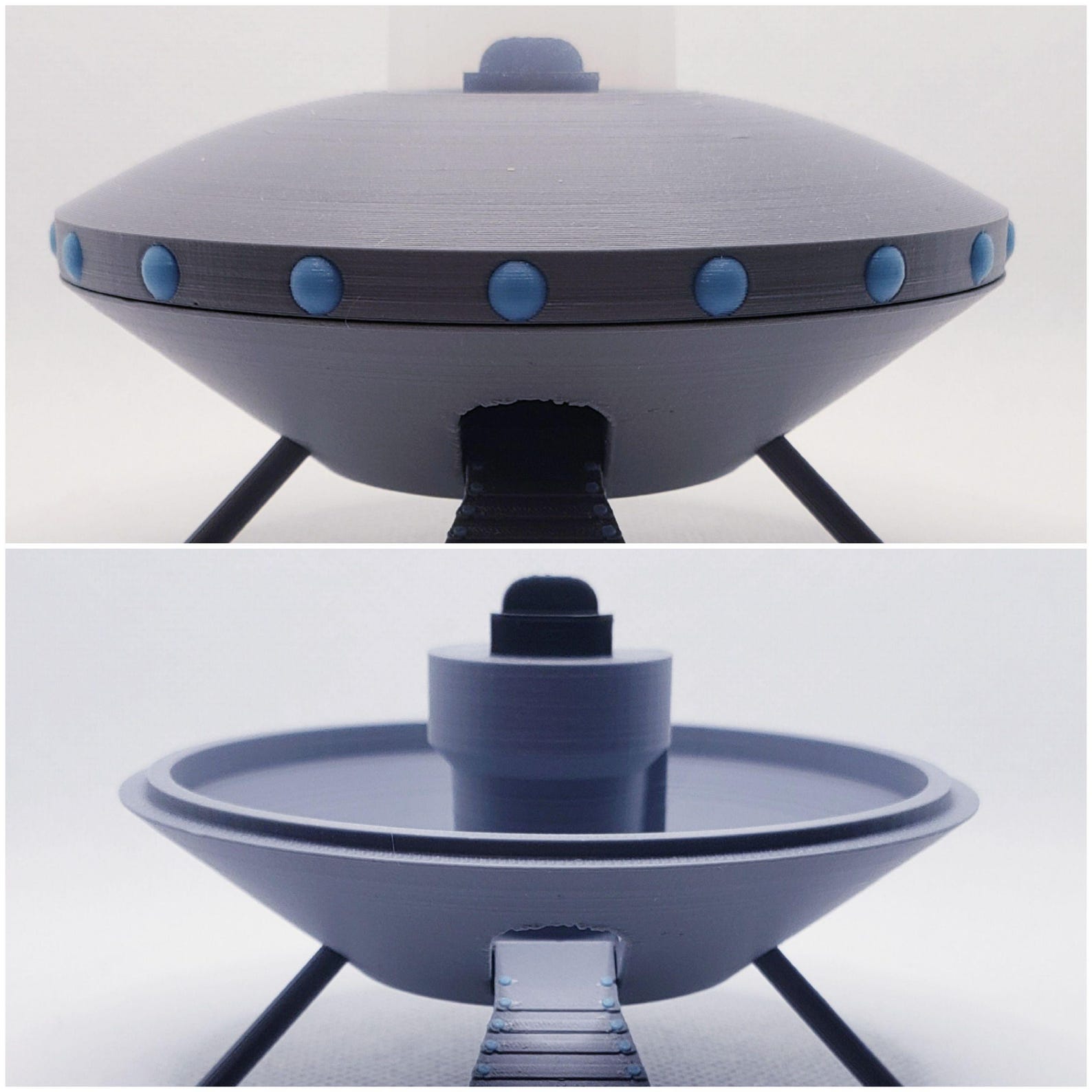 3D Printed UFO Hide – Alien Spaceship Terrarium Decor, Isopod Feeder - Etsy