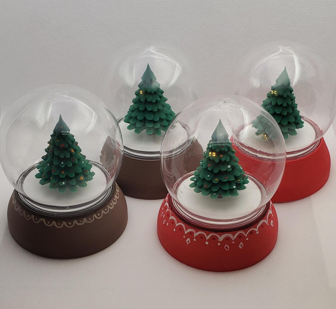 3D Printed & Painted Christmas Snow Globe - Hide / Feeder for Isopods ...