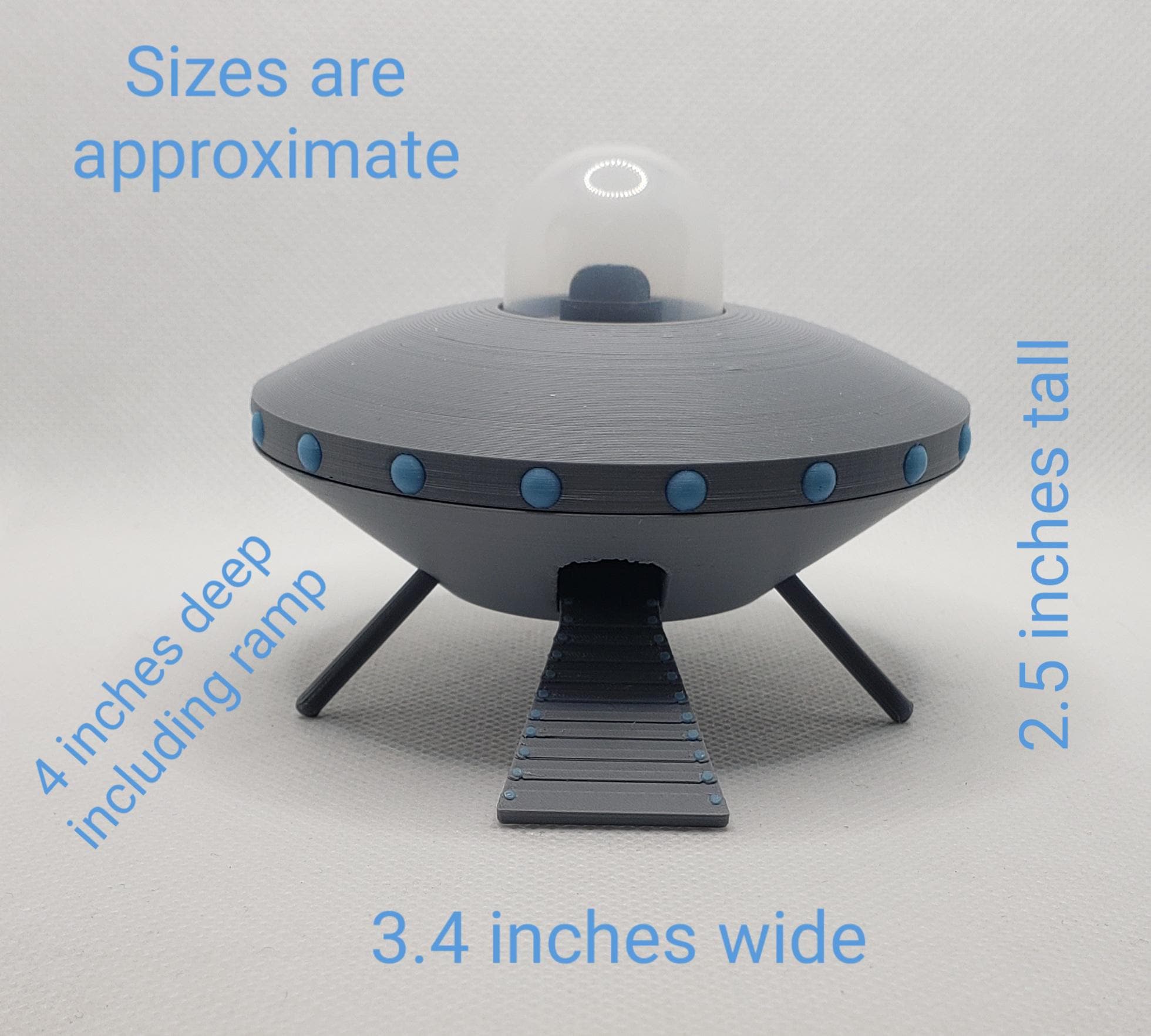 3D Printed UFO Hide – Alien Spaceship Terrarium Decor, Isopod Feeder - Etsy