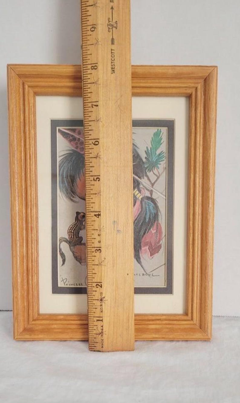 Vintage Native American Child Framed Art Print Monteague Flagg Princess ...