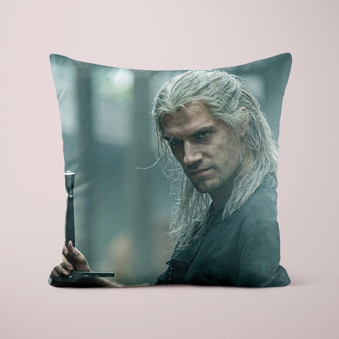 The Witcher Henry Cavill Cushion & Pillow Gift, Fun Celebrity Fan Gift ...