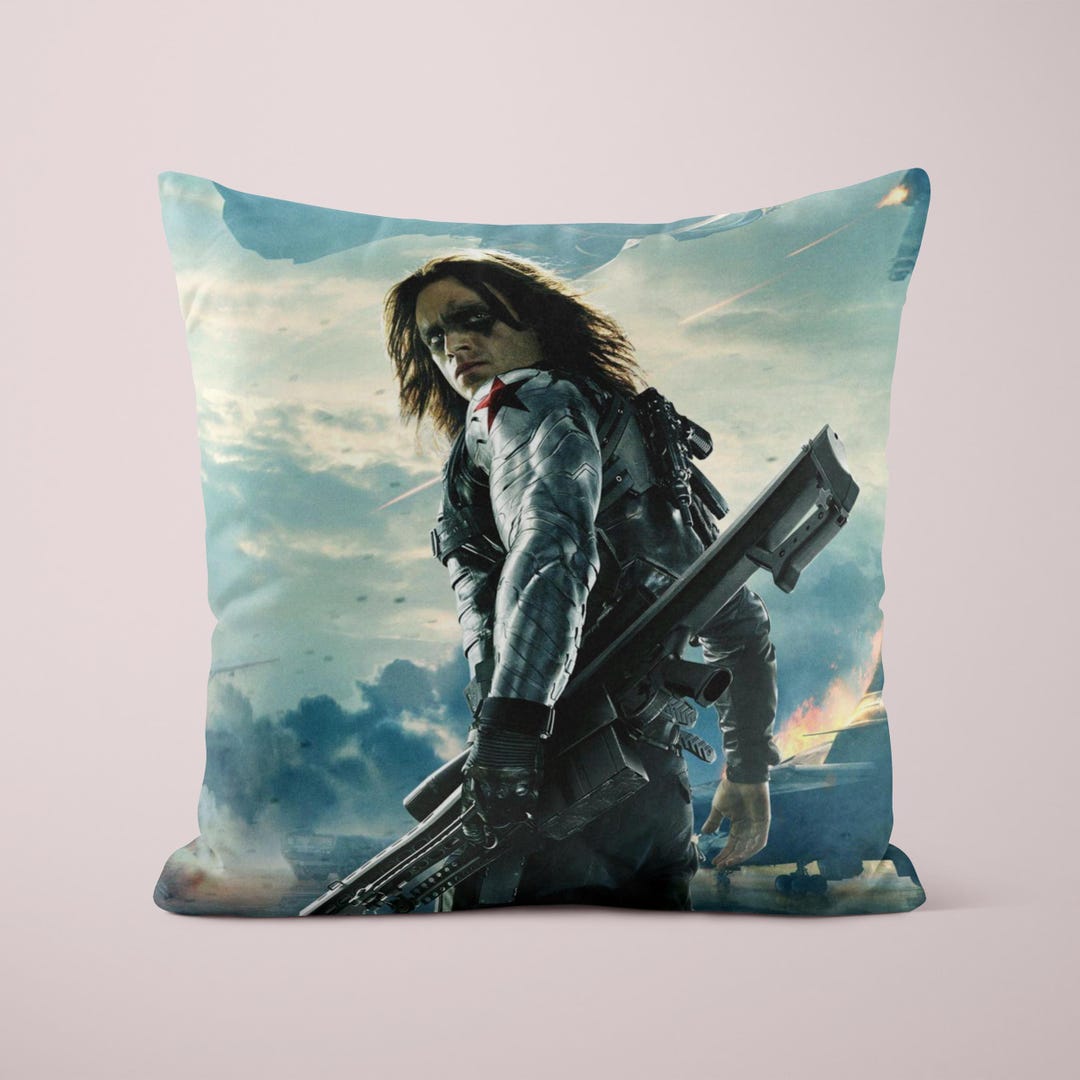 Sebastian Stan Bucky Barnes Cushion & Pillow Gift, Fun Celebrity Fan ...