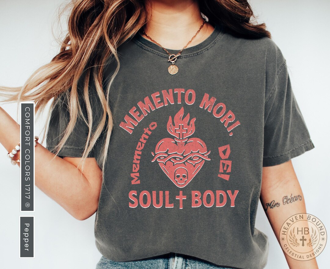 Memento Mori T-shirt, Gothic Soul Body Design, Comfort Colors - Etsy