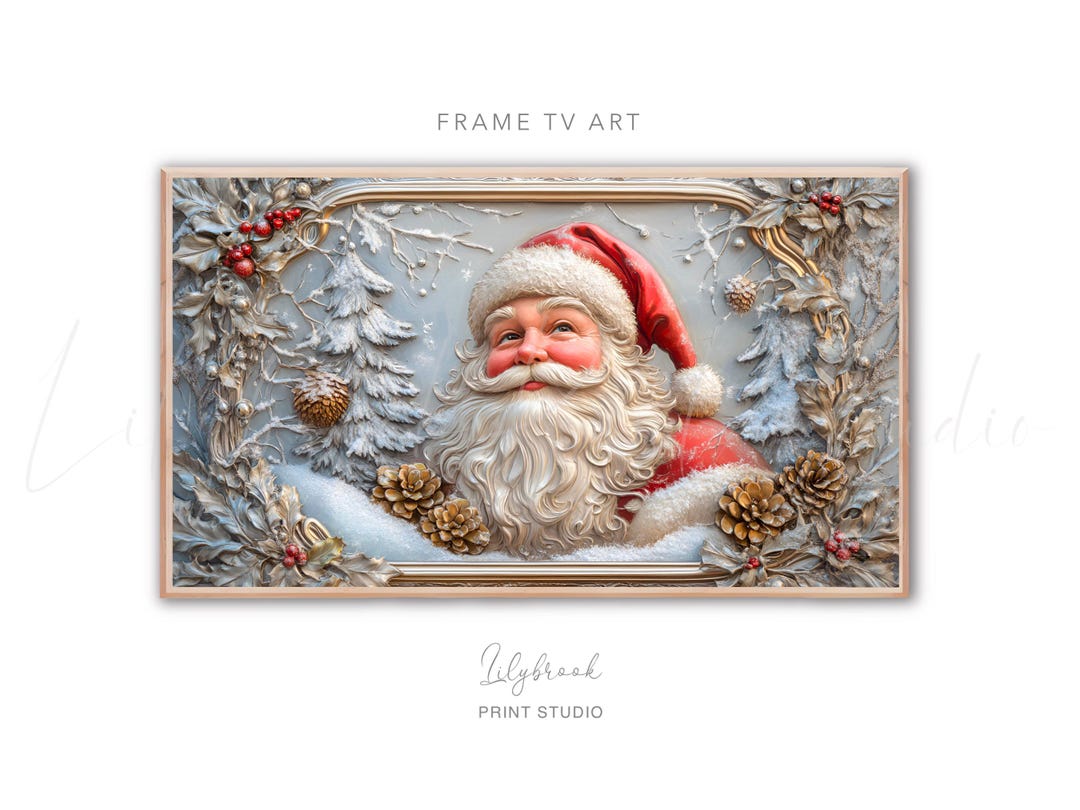 3D Santa Frame TV Art: Christmas Screensaver (digital Download) - Etsy