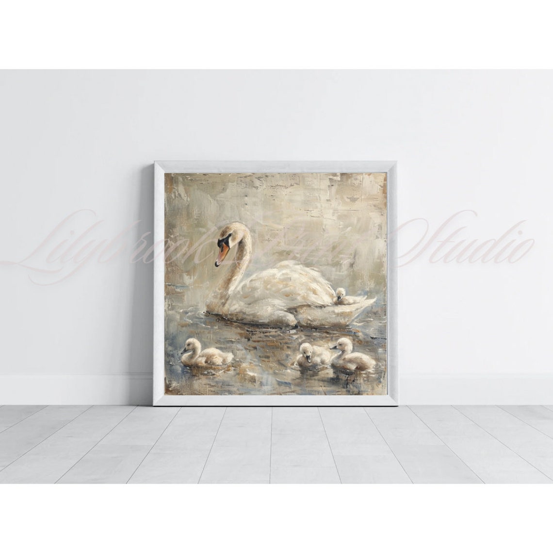 Swan Print Set of 4,printable Wall Art, Swan Print, Swan Lake Print ...