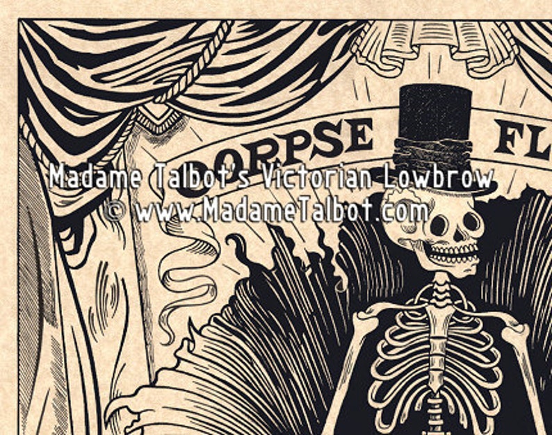 Corpse Flower Skeleton Victorian Lowbrow Madame Talbot Poster Print - Etsy