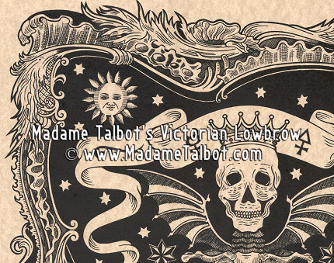 Skull Alchemy Ribcage Skeleton Skull Gothic Lowbrow Occult Poster - Etsy UK