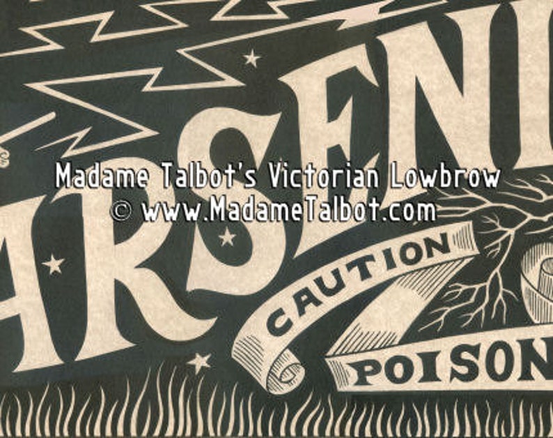 Madame Talbot's Victorian Lowbrow Arsenic Poison Label | Etsy