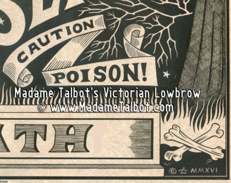 Madame Talbot's Victorian Lowbrow Arsenic Poison Label | Etsy