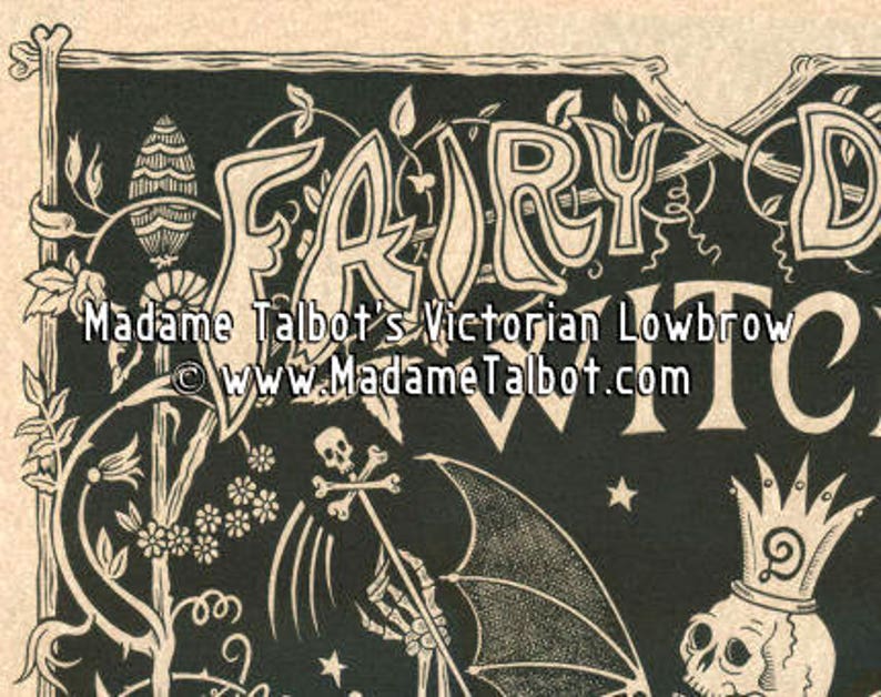 The Fairy Death Witch Poster Hand Drawn Pen-and-ink Print by Madame ...