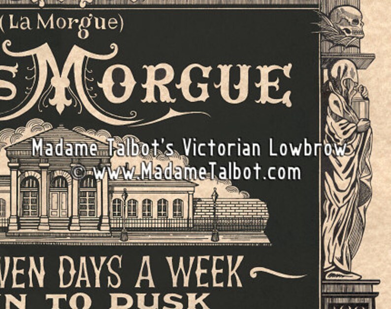 Paris Morgue Death House Victorian Lowbrow Cadaver Poster - Etsy
