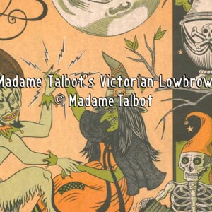 Madame Talbot's Victorian Lowbrow Halloween Dancing Witch Devil Poster ...