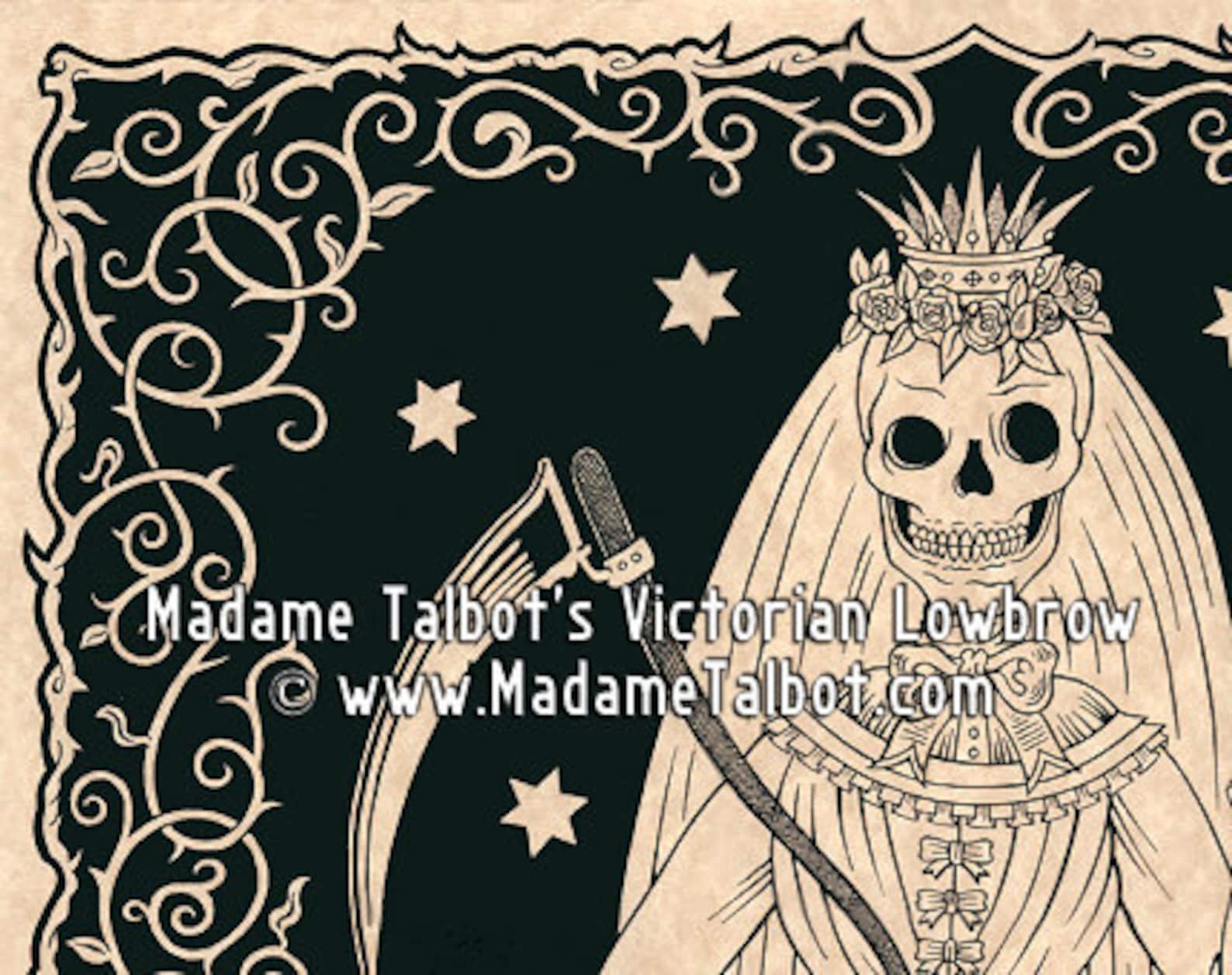 Santa Muerte Saint Death Skeleton Victorian Lowbrow Poster - Etsy Canada