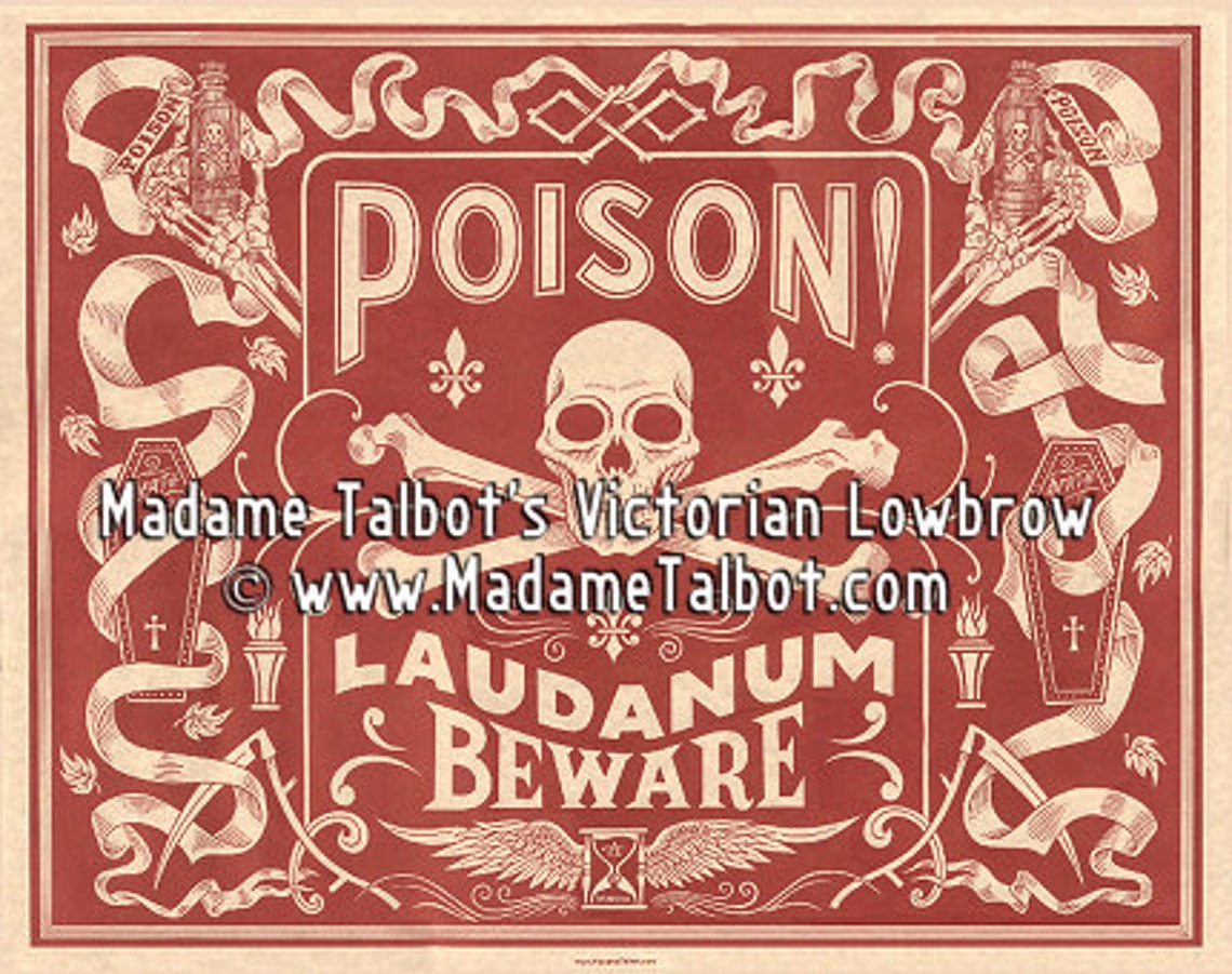 Madame Talbot's Victorian Lowbrow Laudanum Poison Label - Etsy