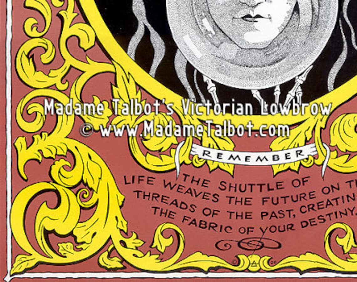 Fortune Teller Skulls Poster Madame Talbot's Victorian | Etsy