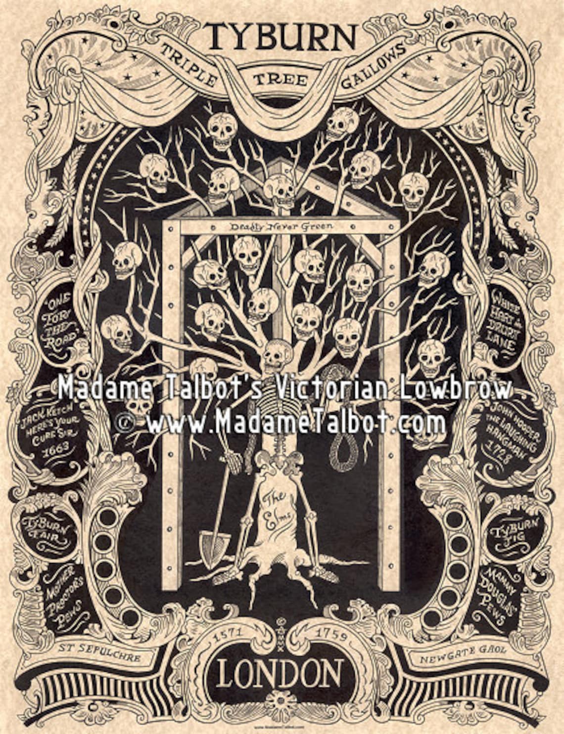 Tyburn Triple Tree Gallows Hanging Tree Execution Victorian - Etsy UK