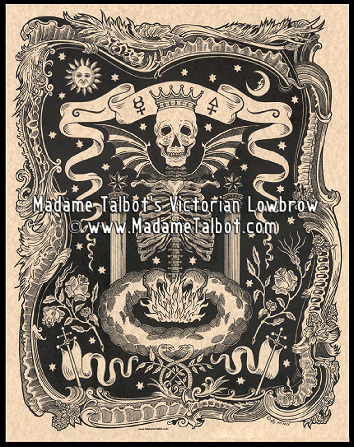 Skull Alchemy Ribcage Skeleton Skull Gothic Lowbrow Occult Poster - Etsy UK