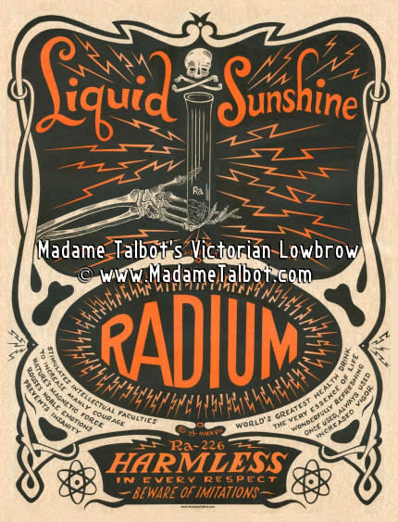 Liquid Sunshine Radium Poster Hand Illustrated and Designed by Madame ...