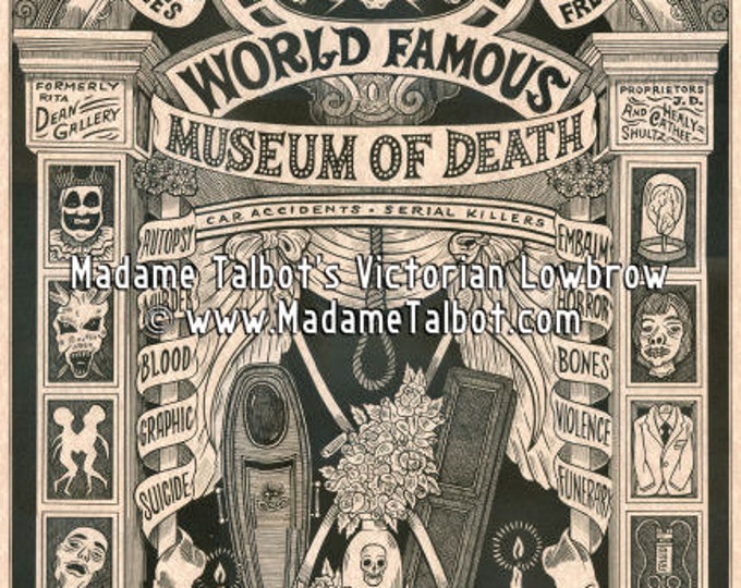 Madame Talbot's Victorian Lowbrow Museum of Death Poster - Etsy