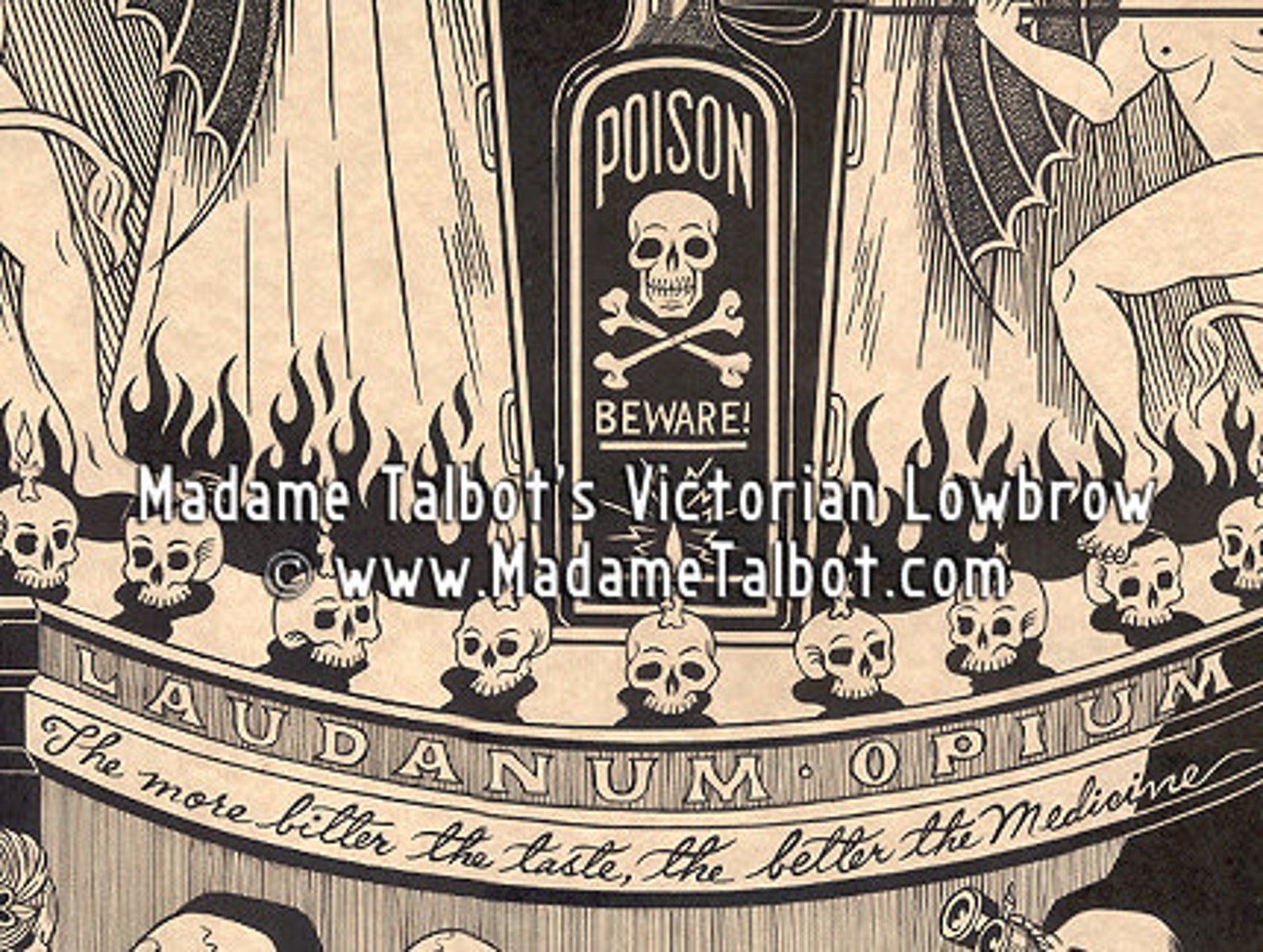 Victorian Drugs Quack Medical Poster Madame Talbot's Victorian Lowbrow ...