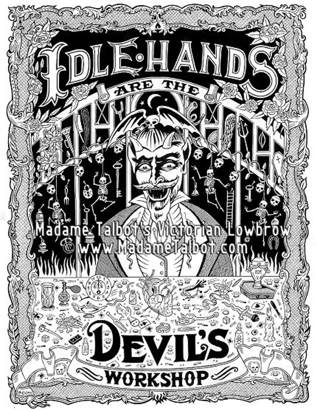 Madame Talbot's Victorian Lowbrow Idle Hands Devil's Playground Poster ...