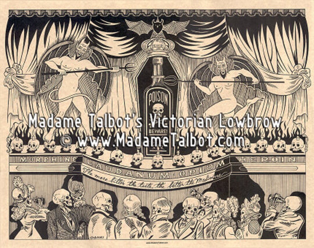 Victorian Drugs Quack Medical Poster Madame Talbot's Victorian Lowbrow ...