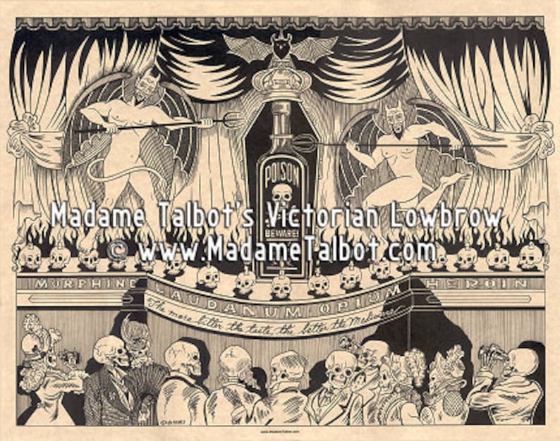 Victorian Drugs Quack Medical Poster Madame Talbot's Victorian Lowbrow ...