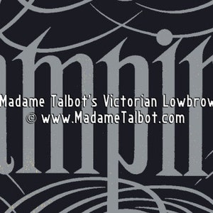 Silver and Black Cursive Calligraphy Vampire Gothic Lowbrow Poster ...