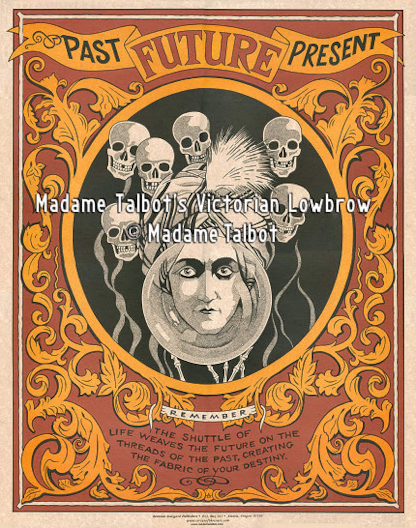 Fortune Teller Poster Madame Talbot's Victorian Lowbrow - Etsy