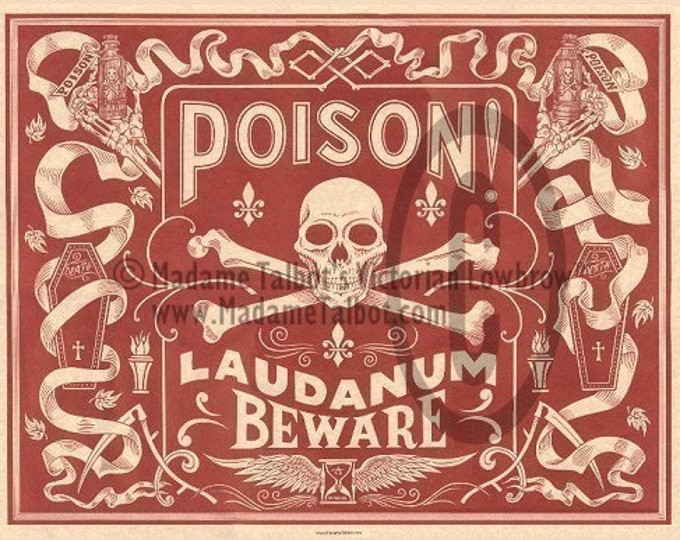 Madame Talbot's Victorian Laudanum Poison Label Poster - Etsy