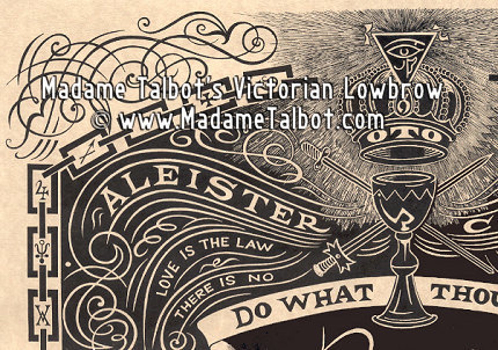 Madame Talbot's Aleister Crowley Baphomet Victorian Lowbrow Occult ...