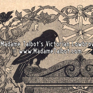 O Death Victorian Tombstone Raven Crows Mourning Funeral Poster - Etsy