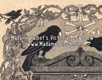 O Death Victorian Tombstone Raven Crows Mourning Funeral Poster - Etsy