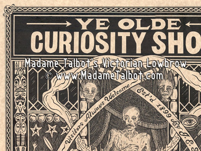 Seattle Ye Olde Curiosity Shop Mummy Shrunken Head Anatomy Morbid ...