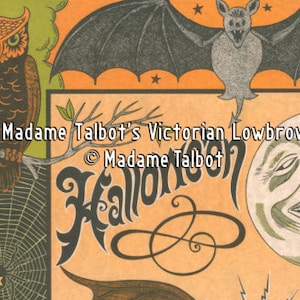 Madame Talbot's Victorian Lowbrow Halloween Dancing Witch Devil Poster ...