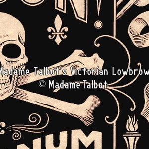 Madame Talbot's Victorian Lowbrow Laudanum Skull Crossbones Medicine ...