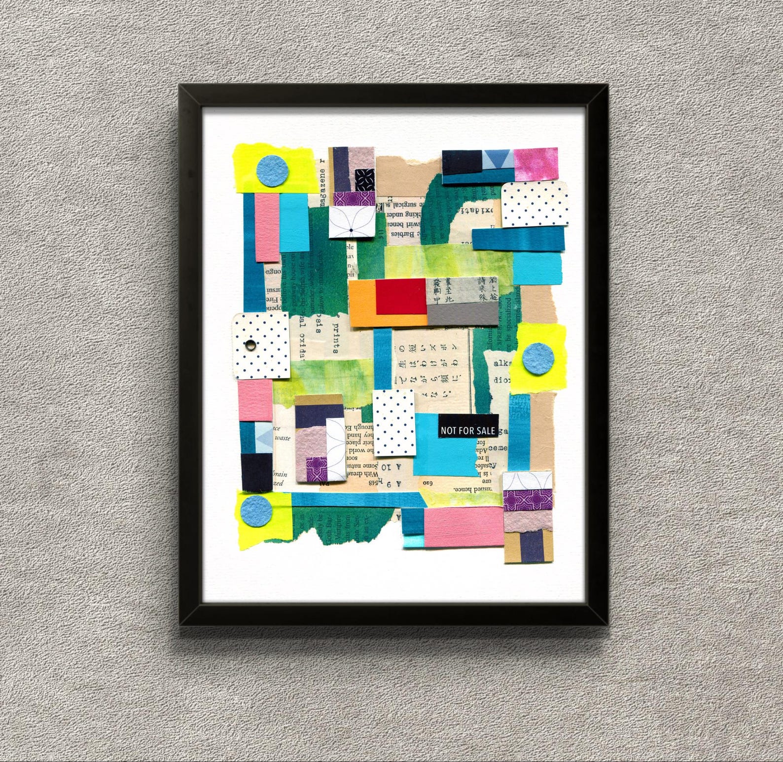 Trendy Collage Wall Art/contemporary Abstract Paper Art/handmade ...