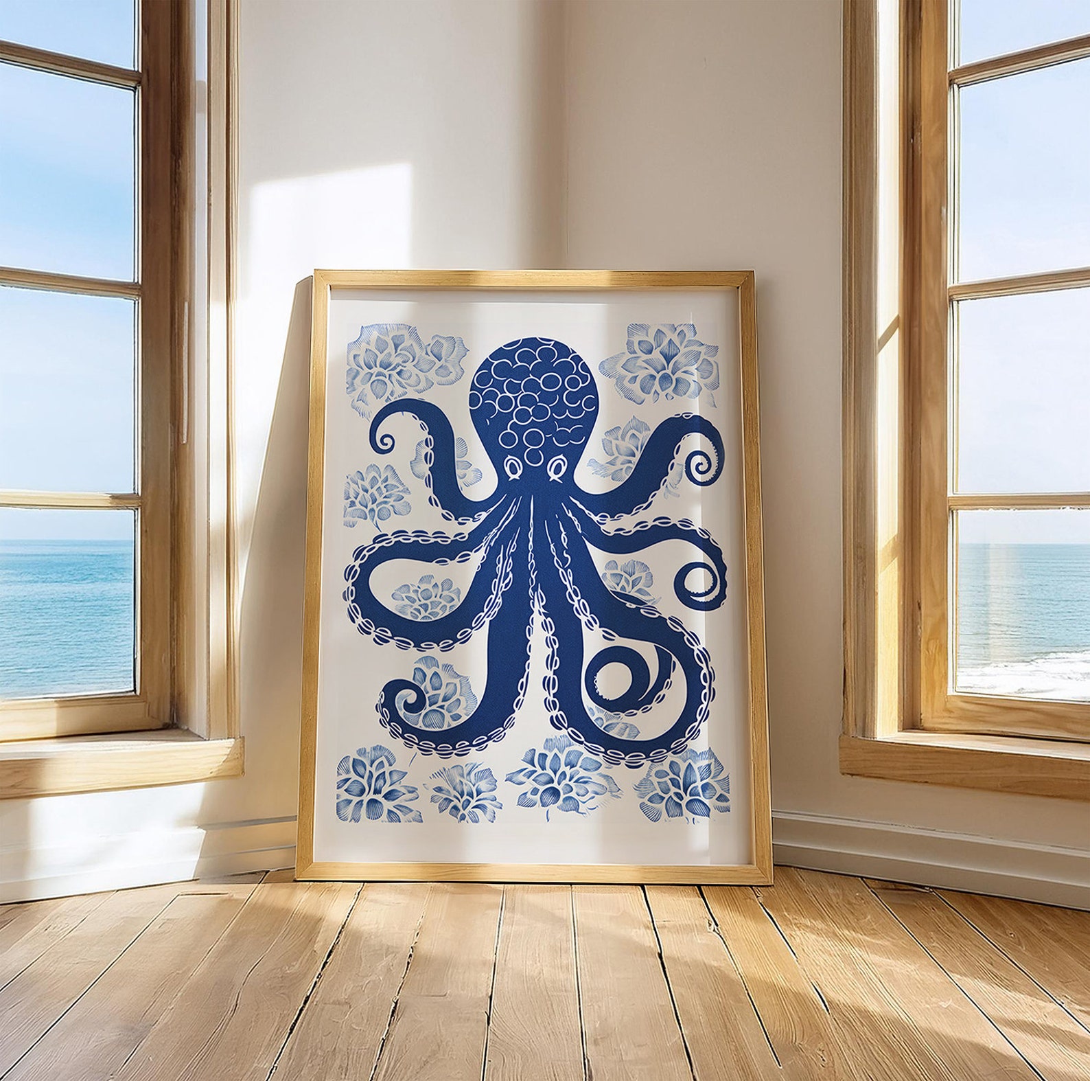 Beach House Frame Mockup, ISO / DIN A Ratio, PSD Photoshop File, Wood ...