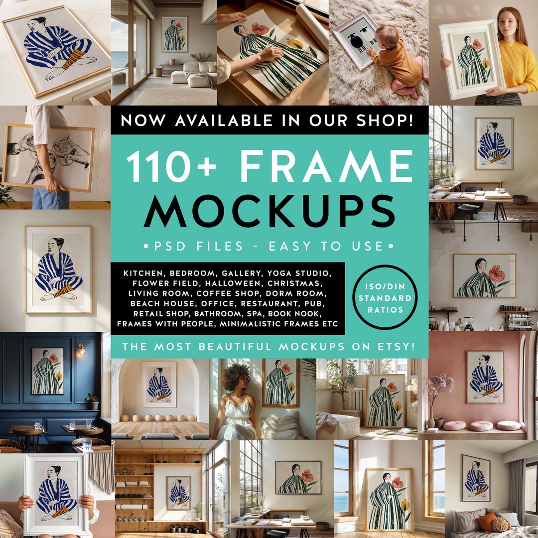 110+ Frame Mockups, Mega Bundle, ISO / DIN A Ratio, PSD Photoshop File ...