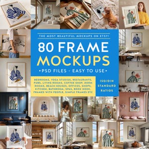 80 Frame Mockups, Mega Bundle, ISO / DIN A Ratio, PSD Photoshop File ...