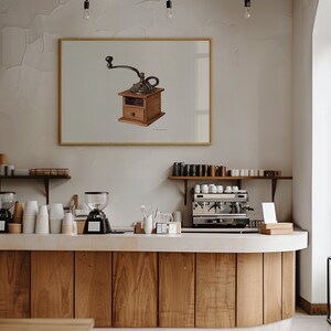 Coffee Shop Café Wall Frame Mockup, ISO / DIN A Ratio, PSD Photoshop ...