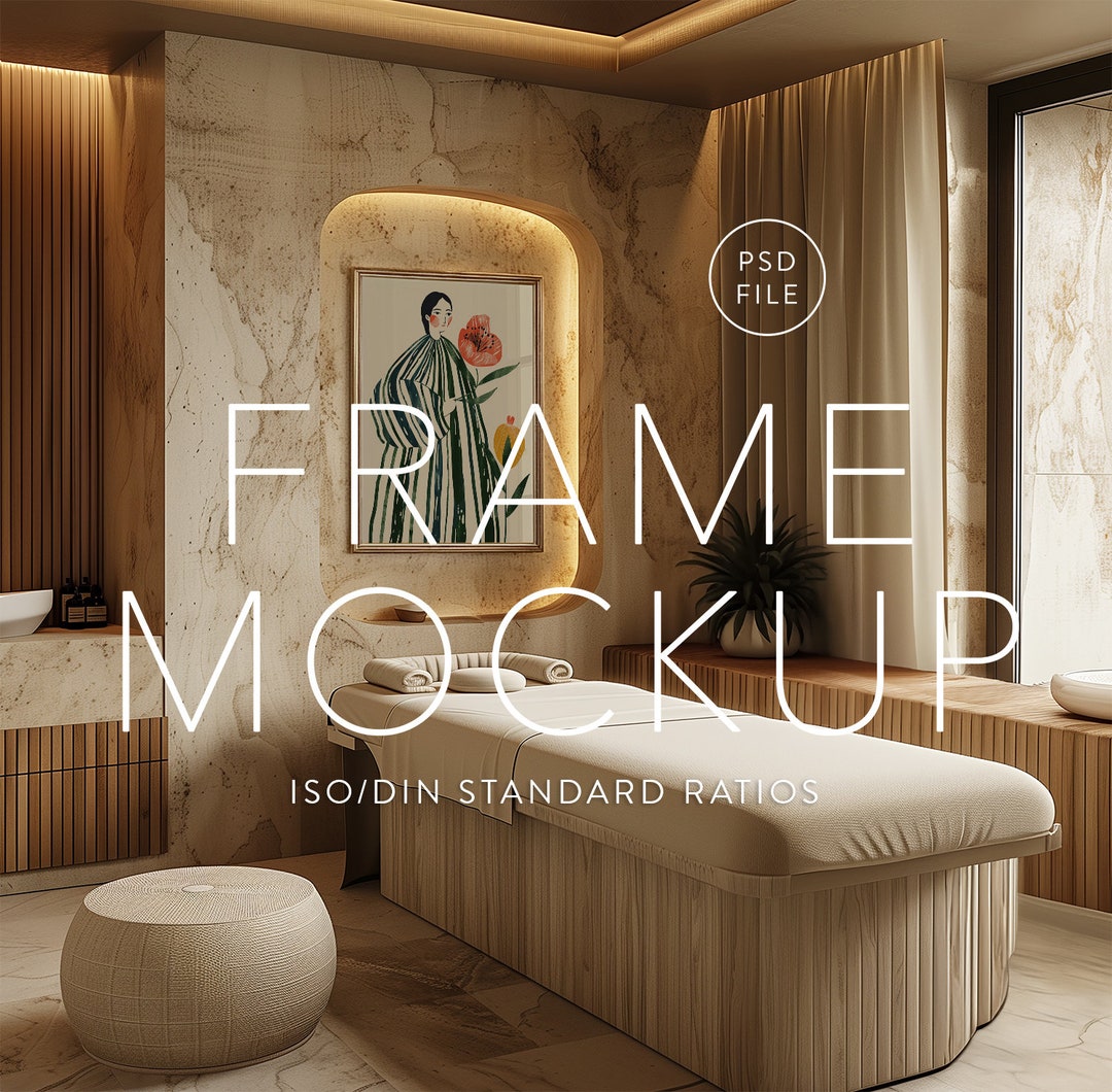 Picture Frame Mockup, Spa, Massage, Wellness Center, ISO / DIN A Ratio ...