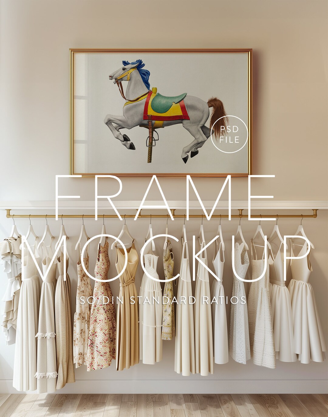 Picture Frame Mockup, Boutique, Fashion, Retail Shop, ISO / DIN A Ratio ...