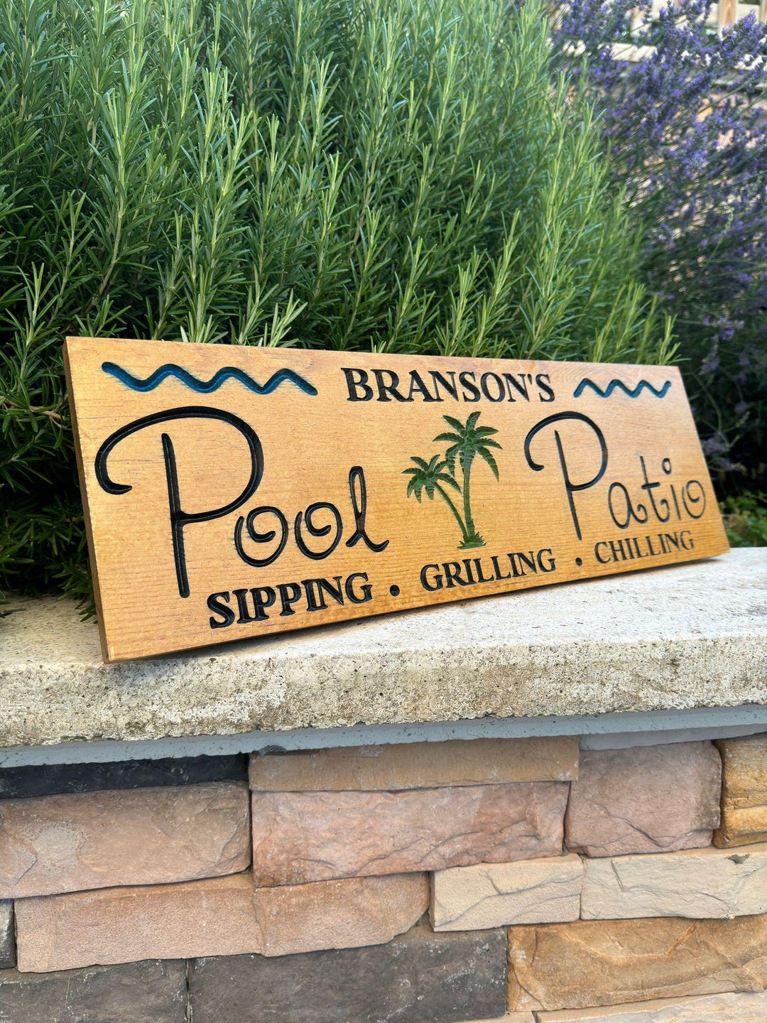 Custom Pool Sign, Personalized Wood Pool Sign, Summer House Pool Wall ...