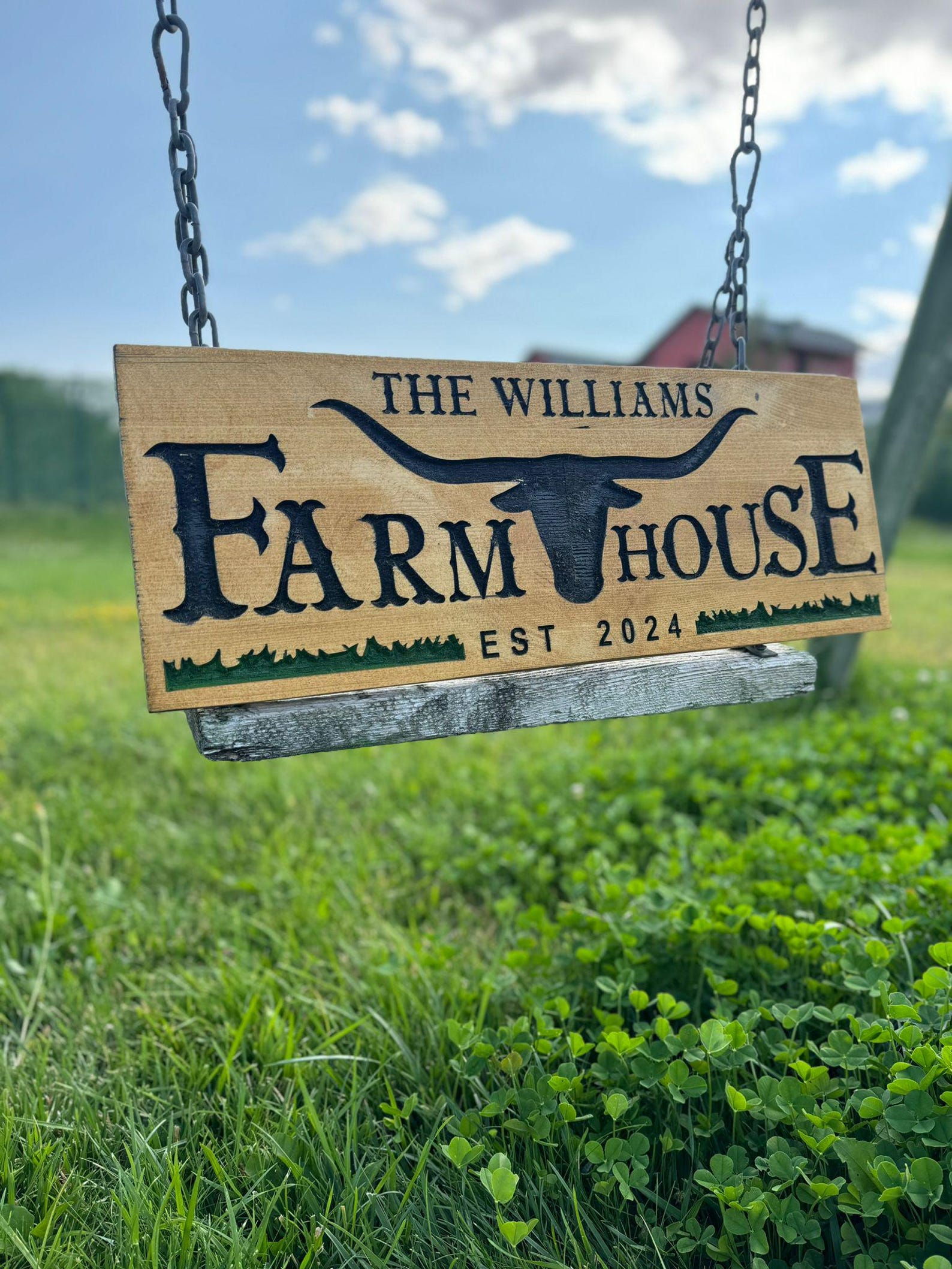 Custom Farmhouse Sign, Personalized Wood Sign, Ranch Wall Art ...