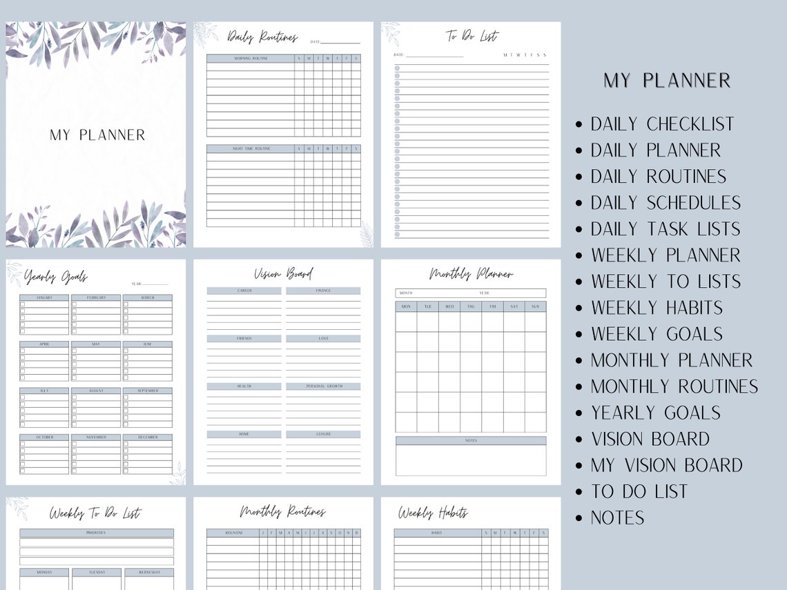 ADHD Digital Planner, ADHD Planner Adult,adhd Productivity,adhd Journal ...
