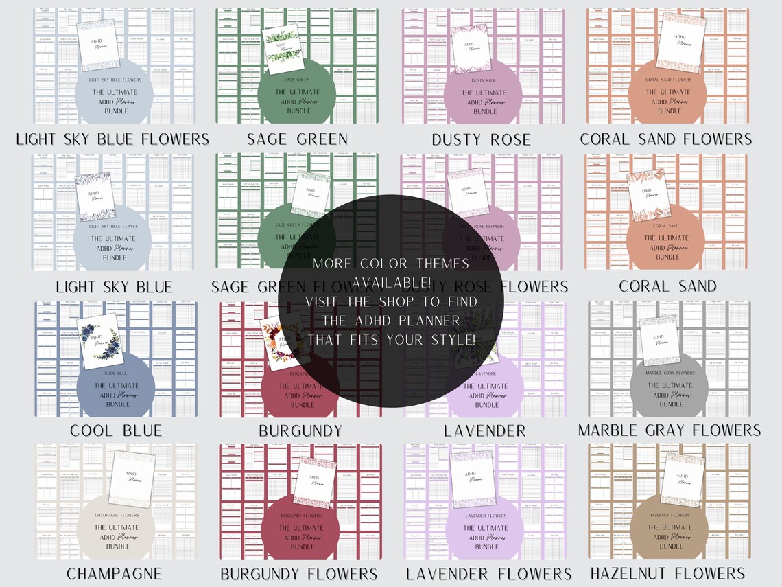 ADHD Digital Planner, ADHD Planner Adult,adhd Productivity,adhd Journal ...